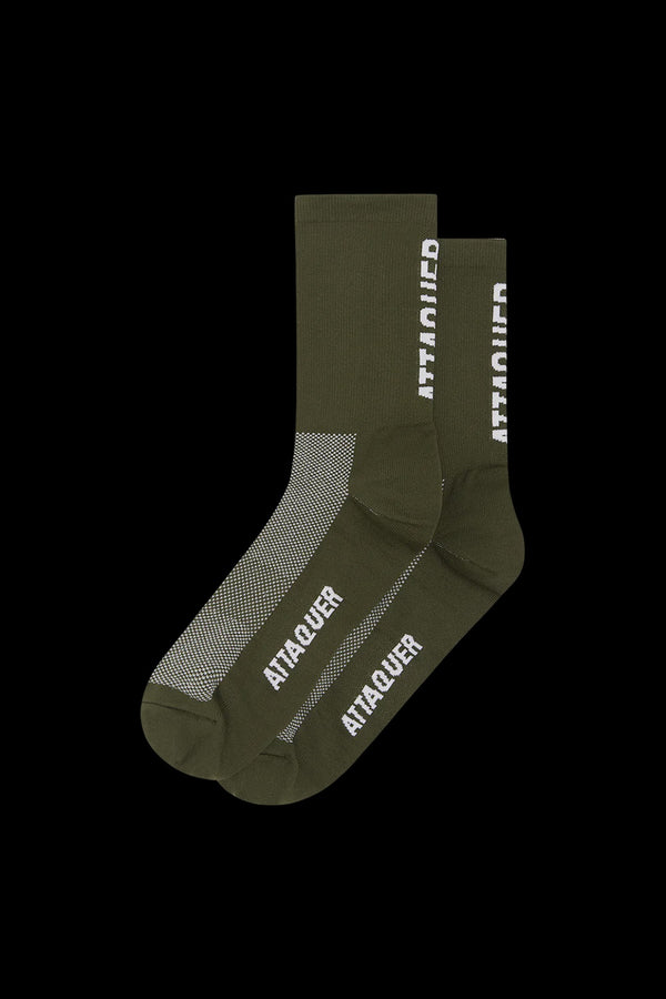 Attaquer | Vertical Logo Socks | Pine - G!RO